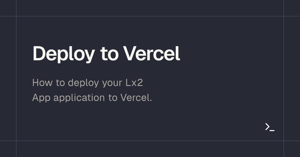 Deploy to Vercel - Create Lx2 App