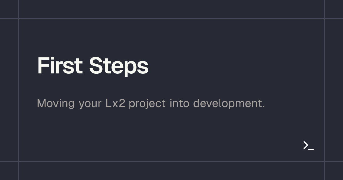 First Steps - Create Lx2 App